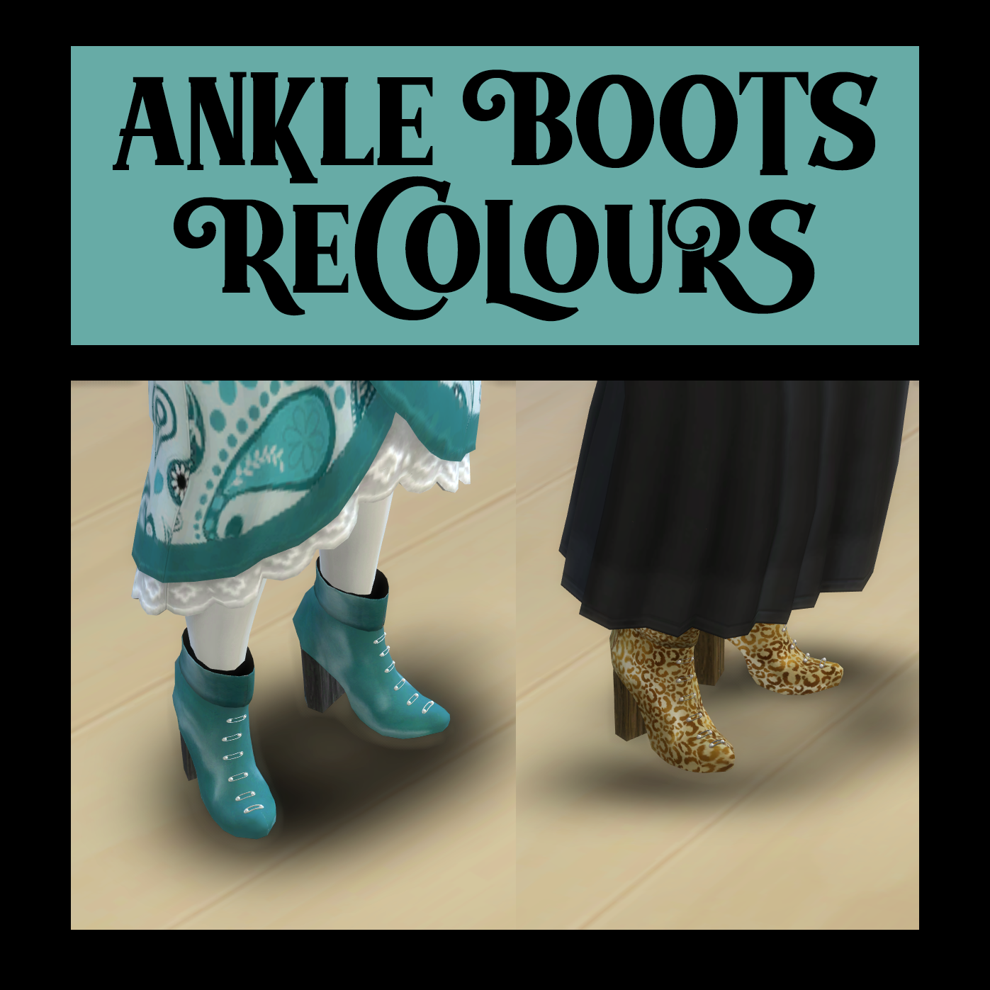 ShakeProductions 43 Ankle Boots Recolours - Screenshots - The Sims 4 ...