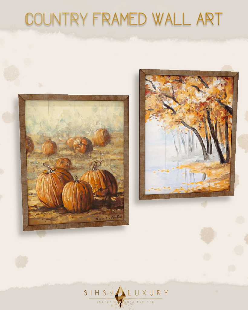Sims4Luxury - Fall 2022 - Country framed wall arts - Gallery - The Sims ...