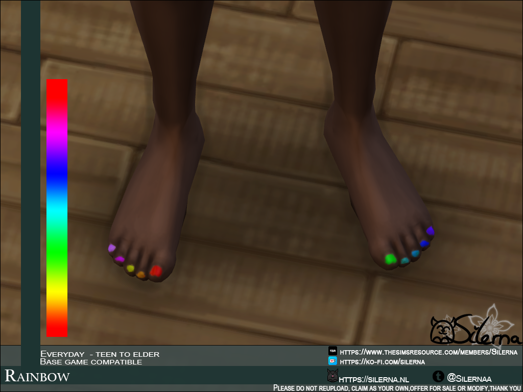 Rainbow Toes - Gallery - The Sims 4 Create a Sim - CurseForge