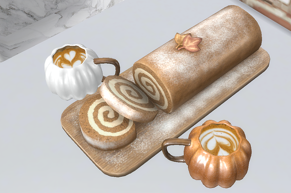 pumpkin mug & swiss roll cake set - The Sims 4 Build / Buy - CurseForge