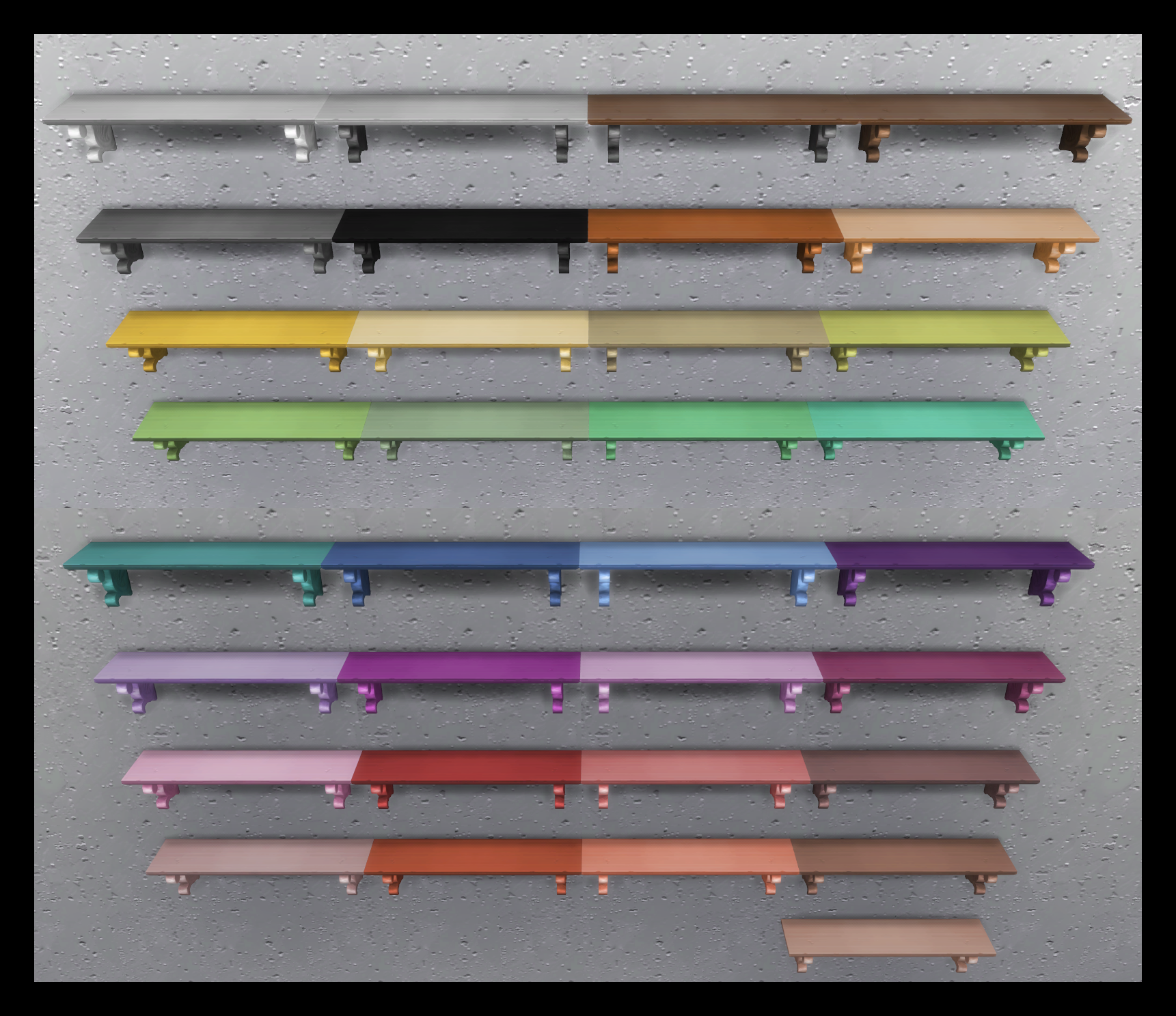 Rustic Shelf - Functional Shelf and Bookcase with Recolours - Gallery ...