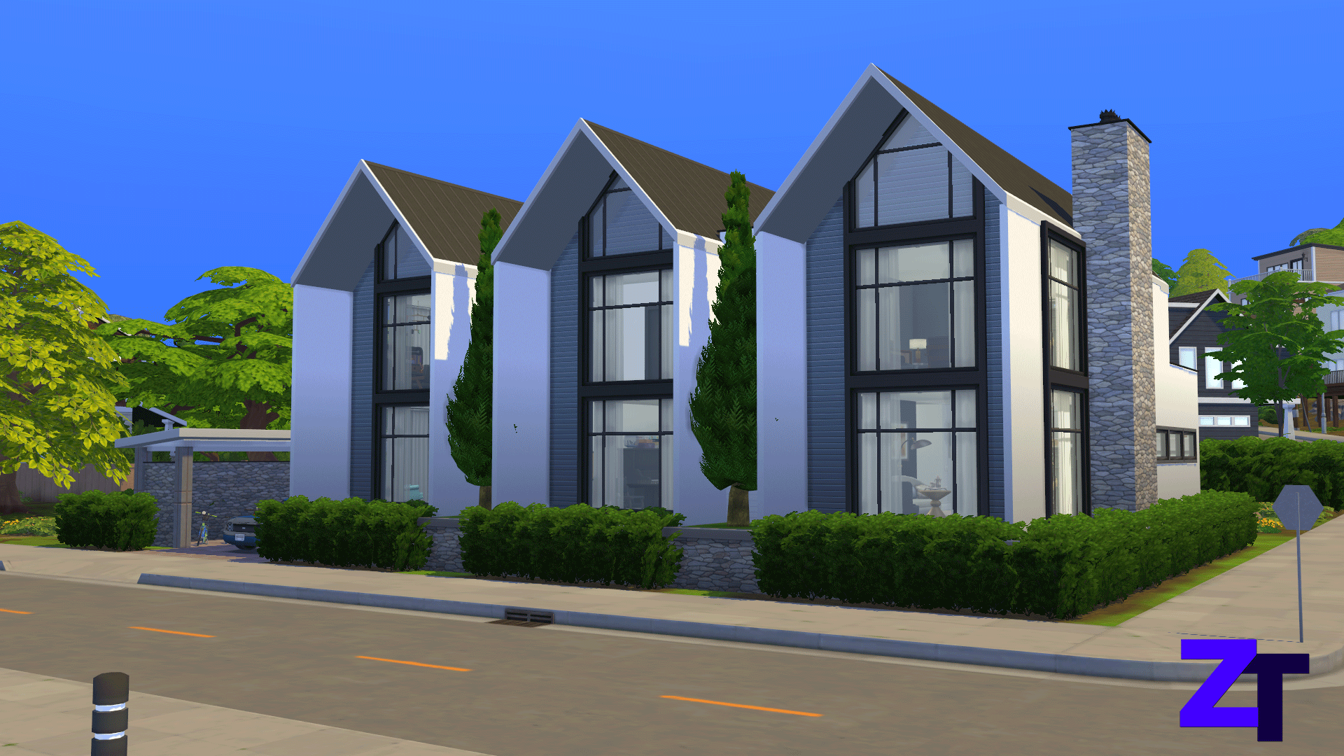 ZT Modern Blue Suburban - Gallery - The Sims 4 Rooms / Lots - CurseForge