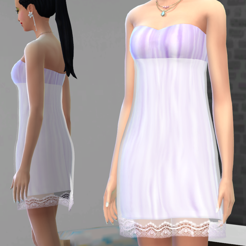 Dress with and without patterns and a sheer layer - Gallery - The Sims ...