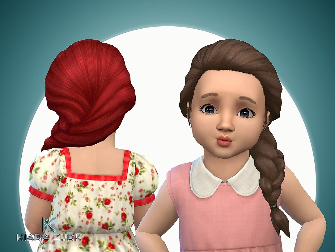 French Braid Over Shoulder for Toddlers - Gallery - The Sims 4 Create a ...