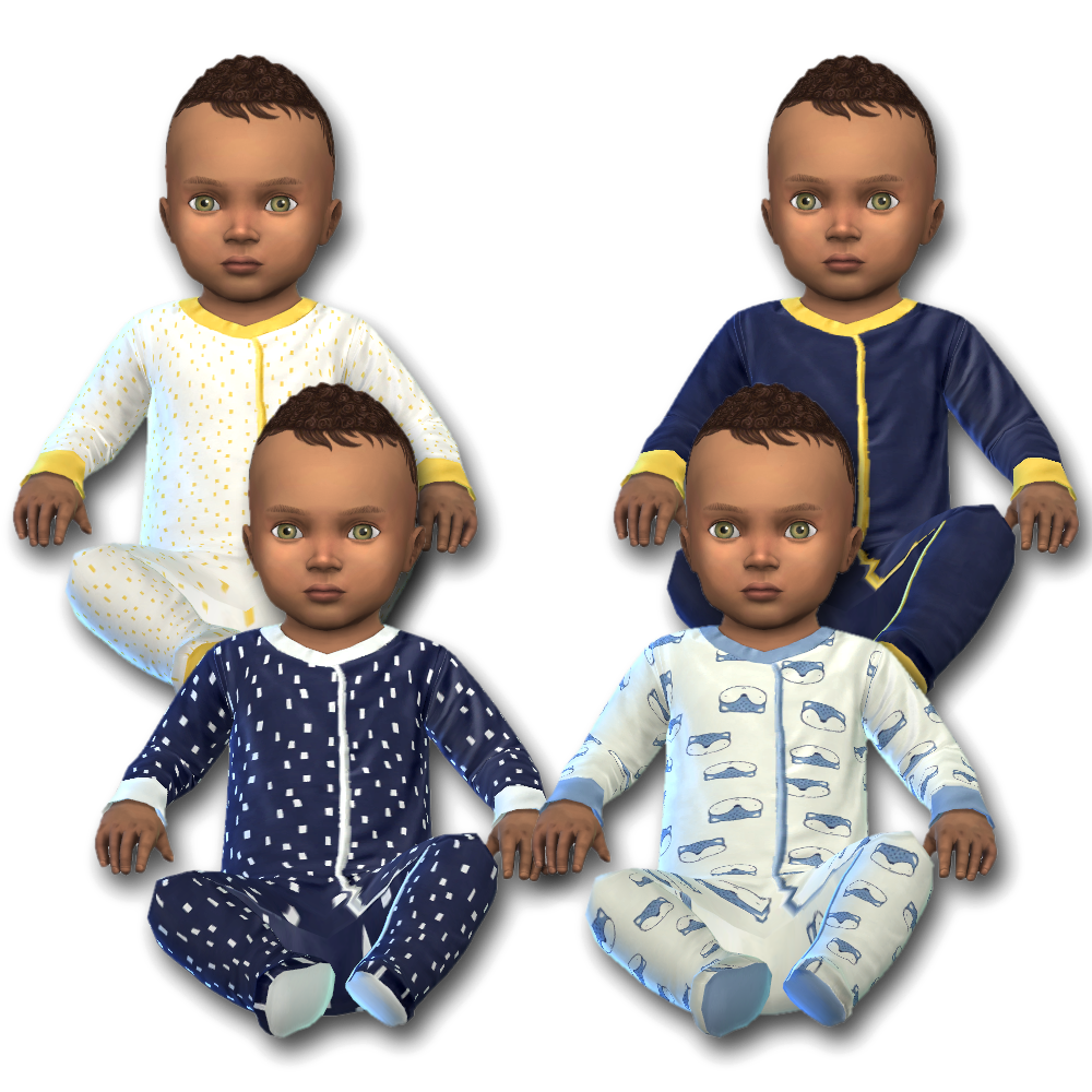 Infant Blue Fox Footie Pajamas - Gallery - The Sims 4 Create a Sim ...