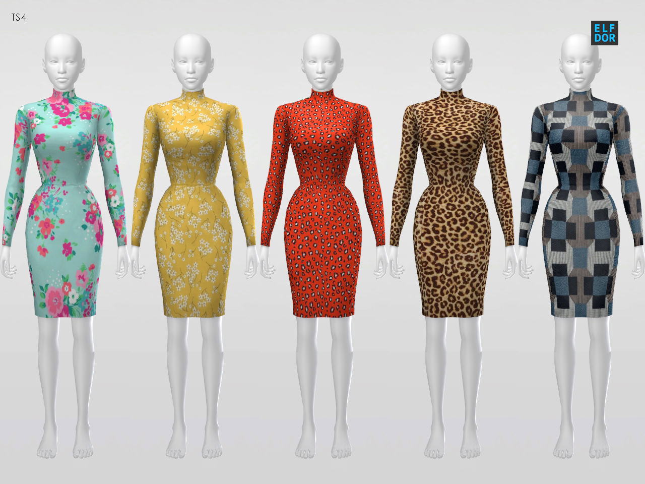 Modern Mid Dress Screenshots - Create a Sim - The Sims 4
