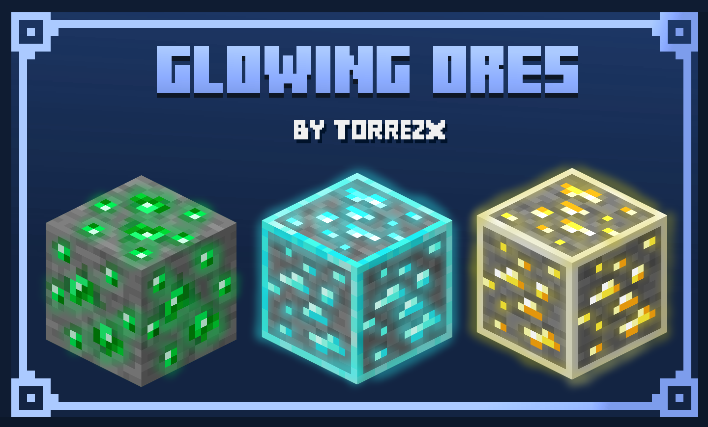 TORREZX-GLOWING ORES ! (Emissive) - Gallery - Minecraft Resource Packs - CurseForge