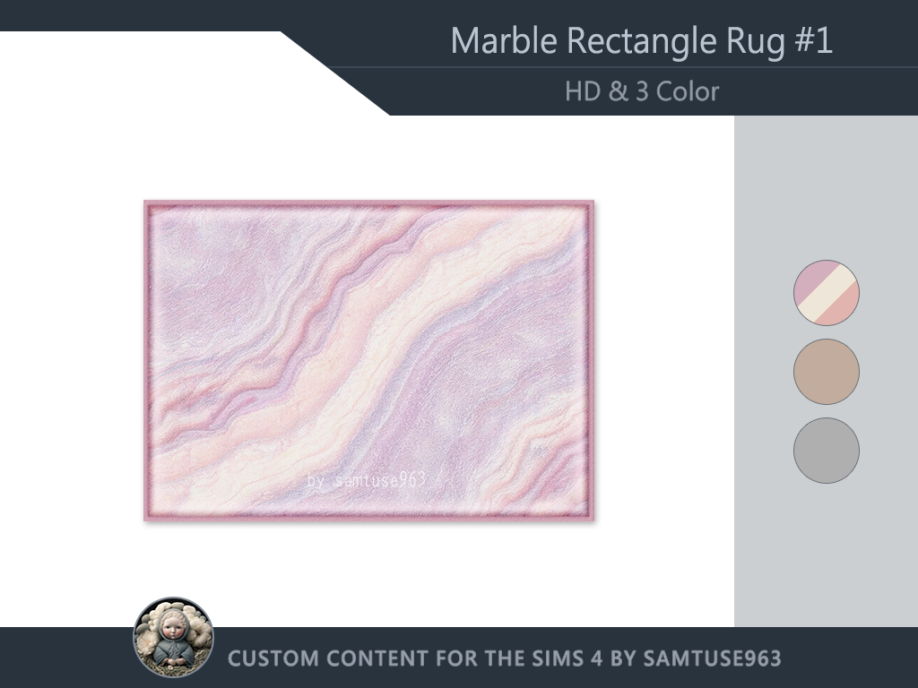 Marble Rectangle Dance Rug #1 HQ Samtuse963 - The Sims 4 Build / Buy ...