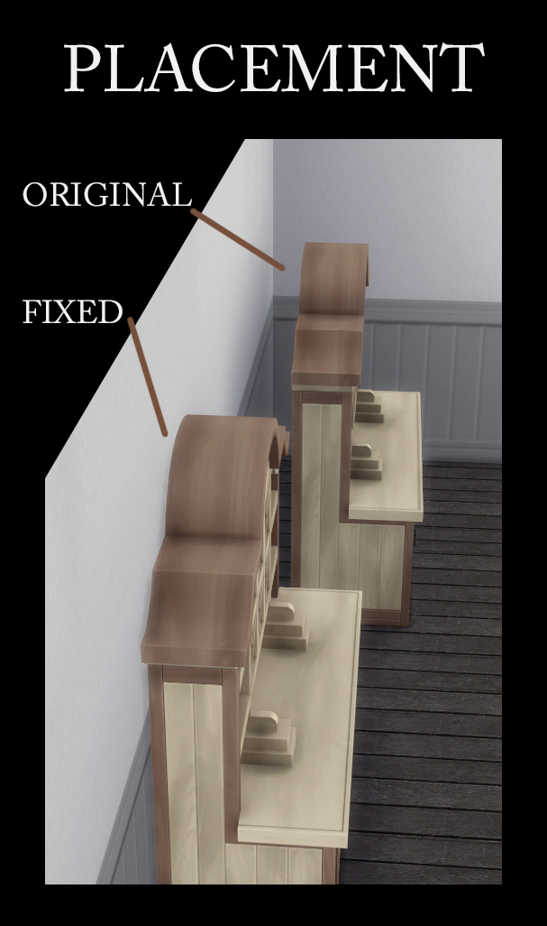 Selvadoradian Kitchen Hutch - Placement Fix and Recolours - Gallery - The Sims 4 Build / Buy ...