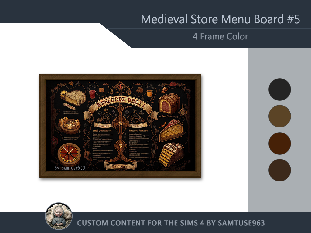 Medieval Store Menu Board #5 Samtuse963 - Gallery - The Sims 4 Build ...