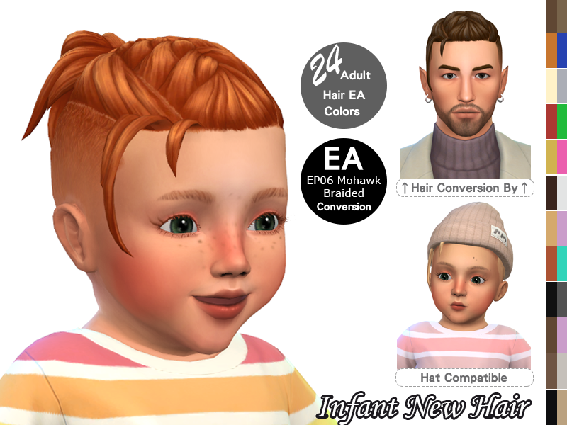 Mohawk Braided Hair Set - Gallery - The Sims 4 Create a Sim - CurseForge