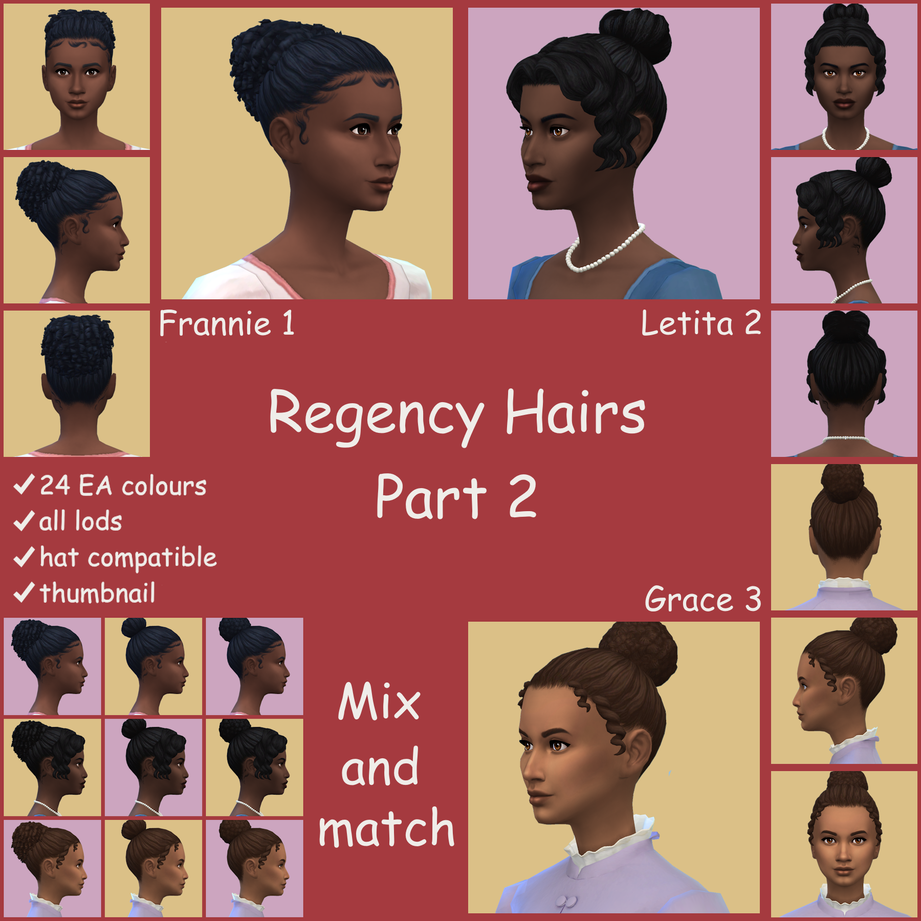Regency Hairs - Part 2 - Buzzard - Gallery - The Sims 4 Create a Sim ...