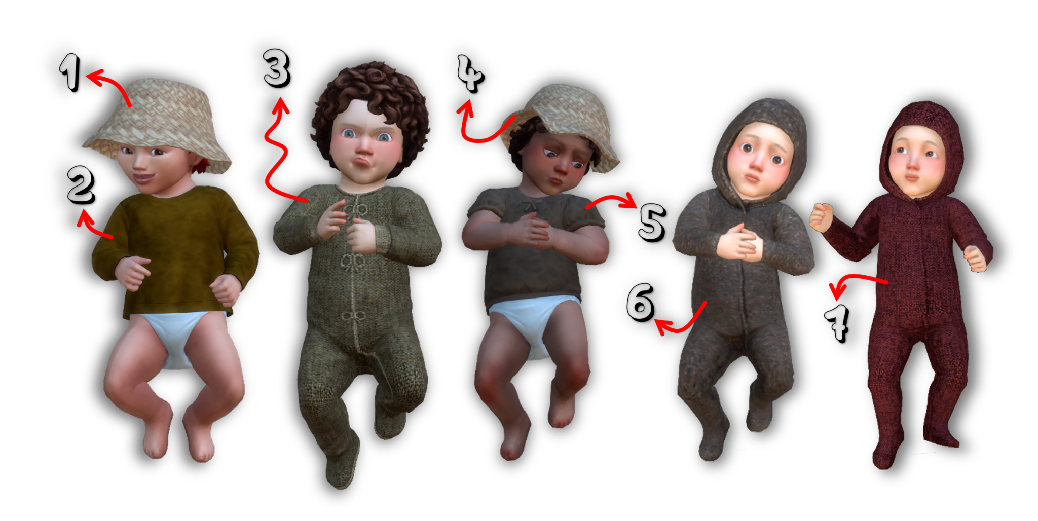 Medieval - Historical - Peasant Baby Clothes - Screenshots - The Sims 4 ...