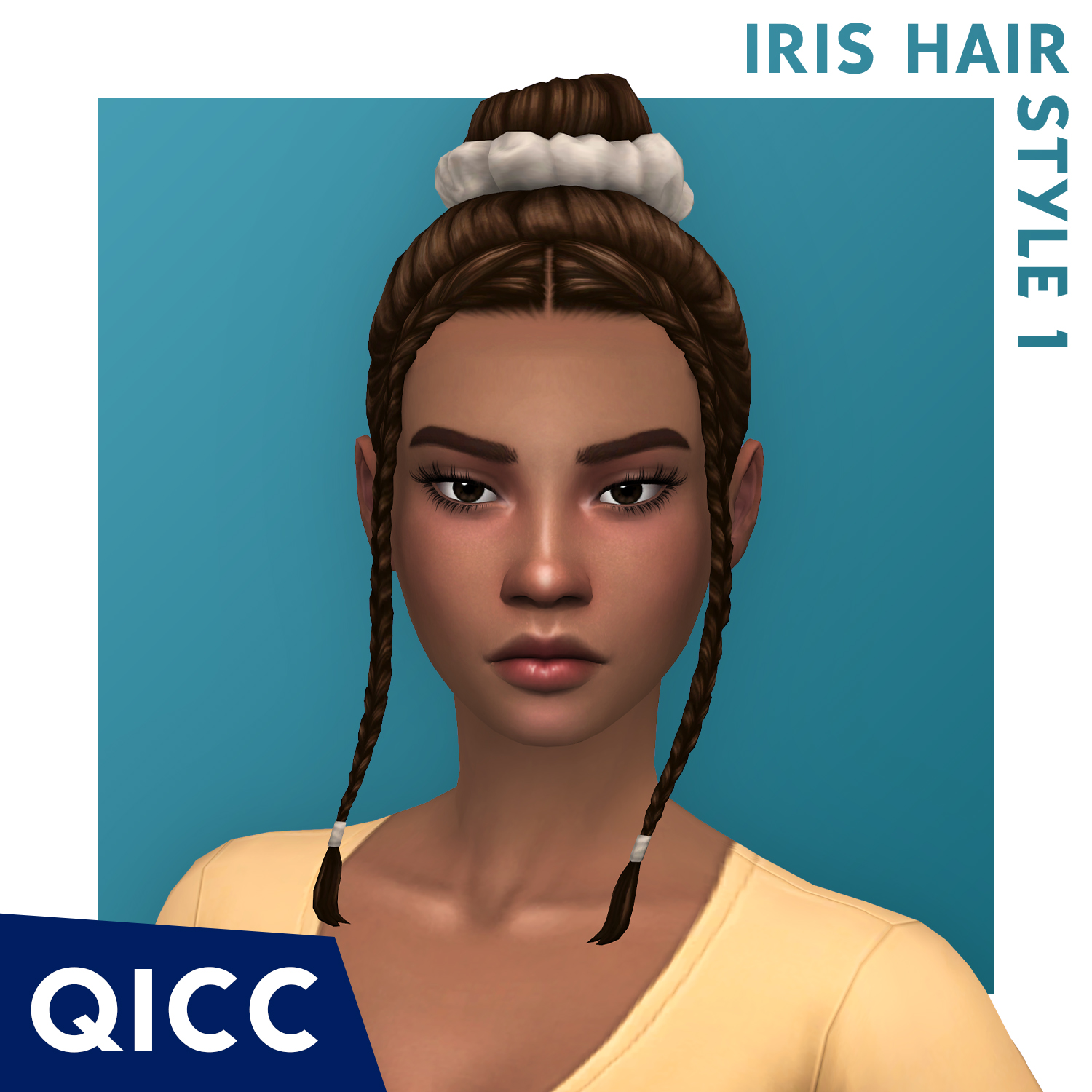QICC - Iris Hair Style 1 - The Sims 4 Create a Sim - CurseForge