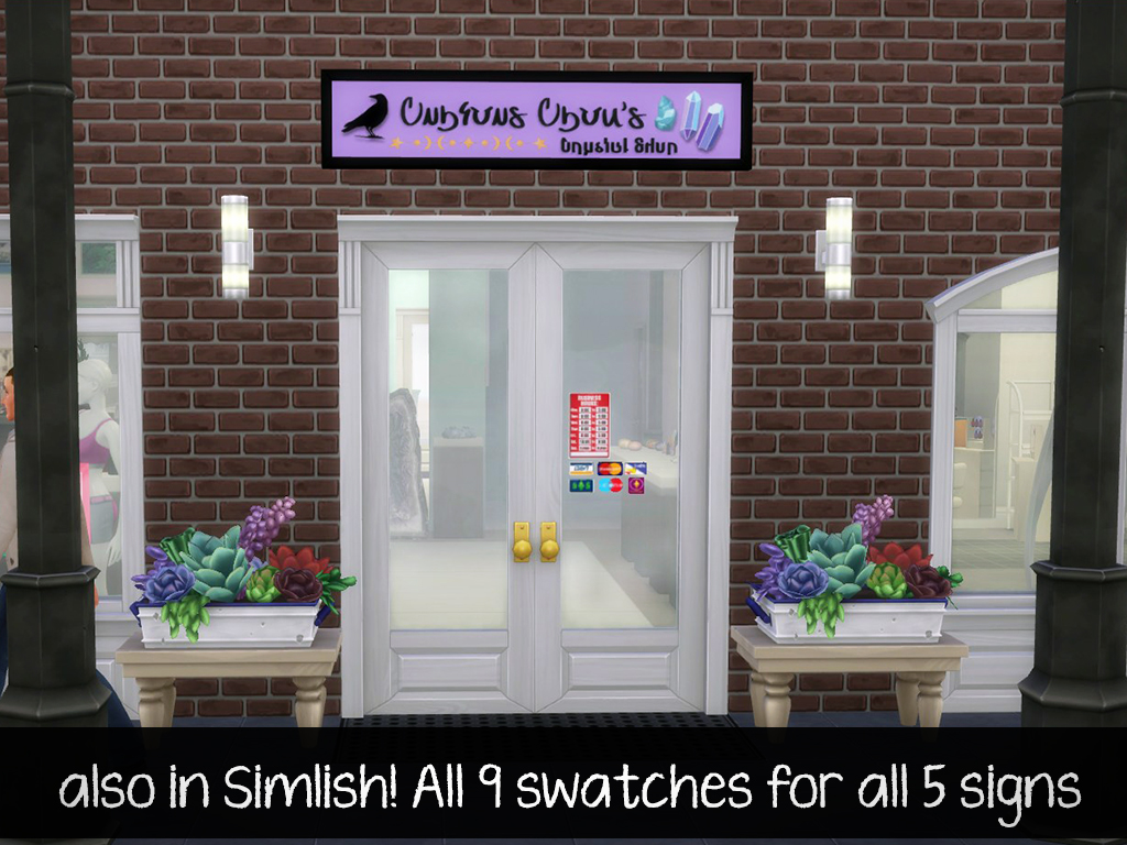 Witchy Crystal Shop Signs - Gallery - The Sims 4 Build / Buy - CurseForge