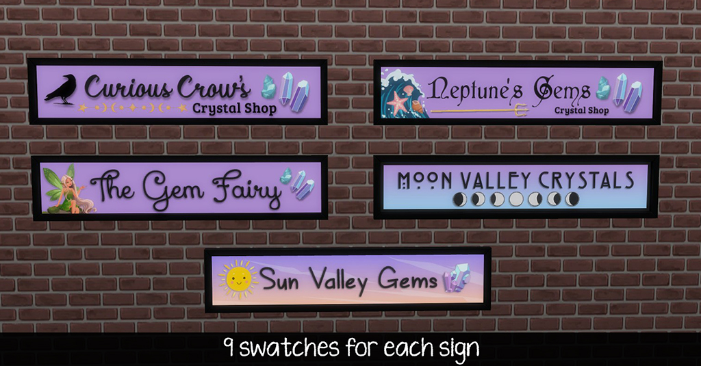 Witchy Crystal Shop Signs - Gallery - The Sims 4 Build / Buy - CurseForge