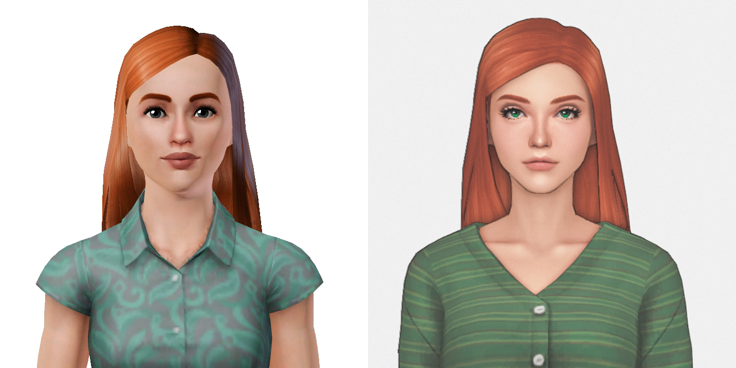 Penelope Hair (TS3 to TS4) - The Sims 4 Create a Sim - CurseForge