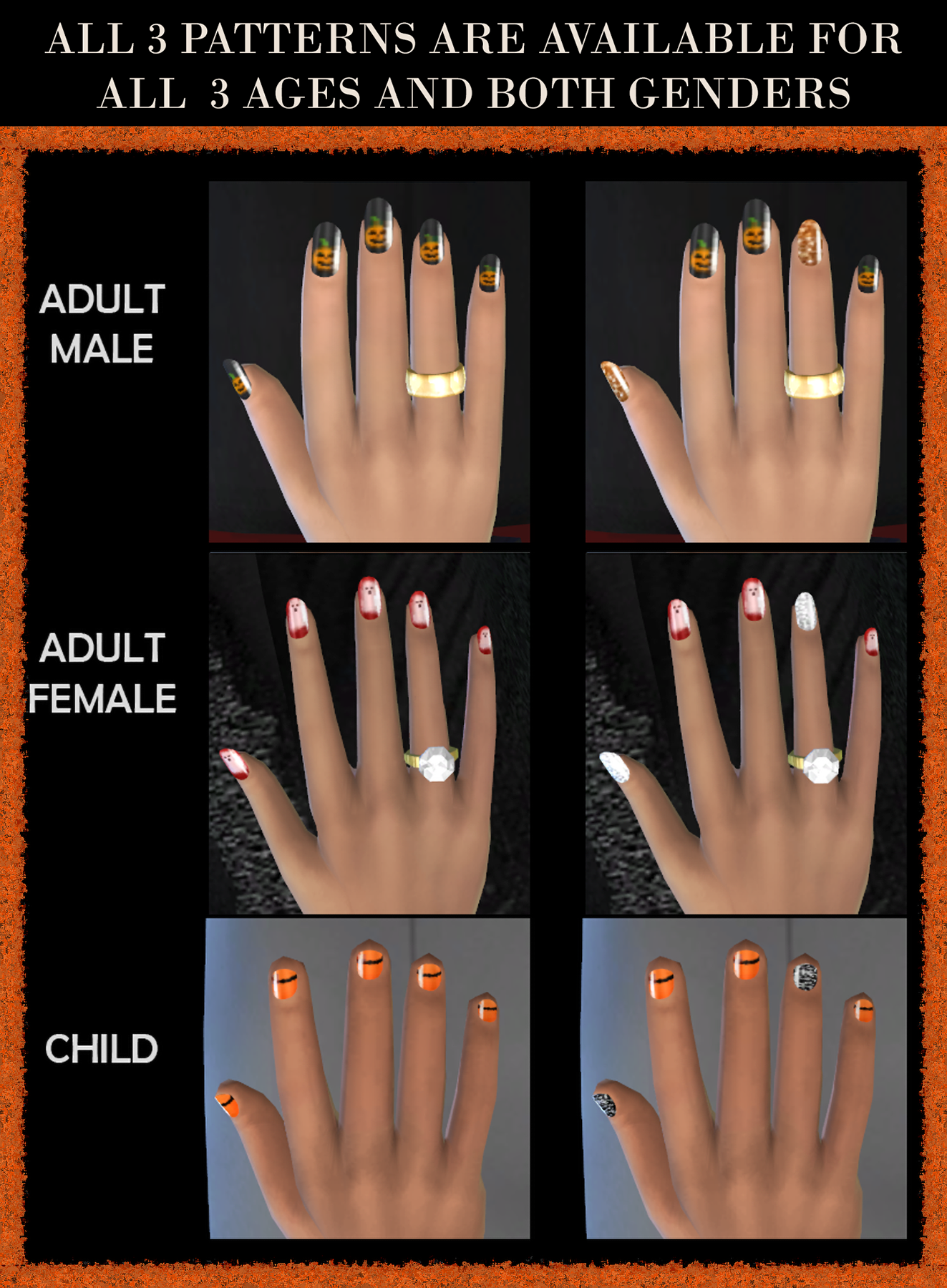 Halloween/Simblreen Nails - Rounds - Gallery - The Sims 4 Create a Sim ...
