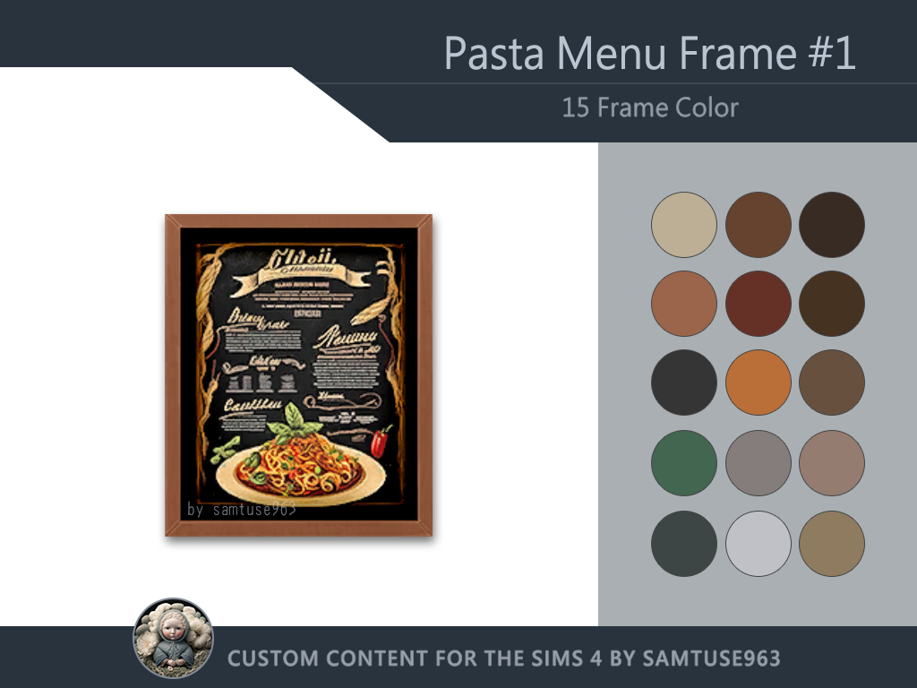 Pasta Menu Frame #1 Samtuse963 - The Sims 4 Build / Buy - CurseForge