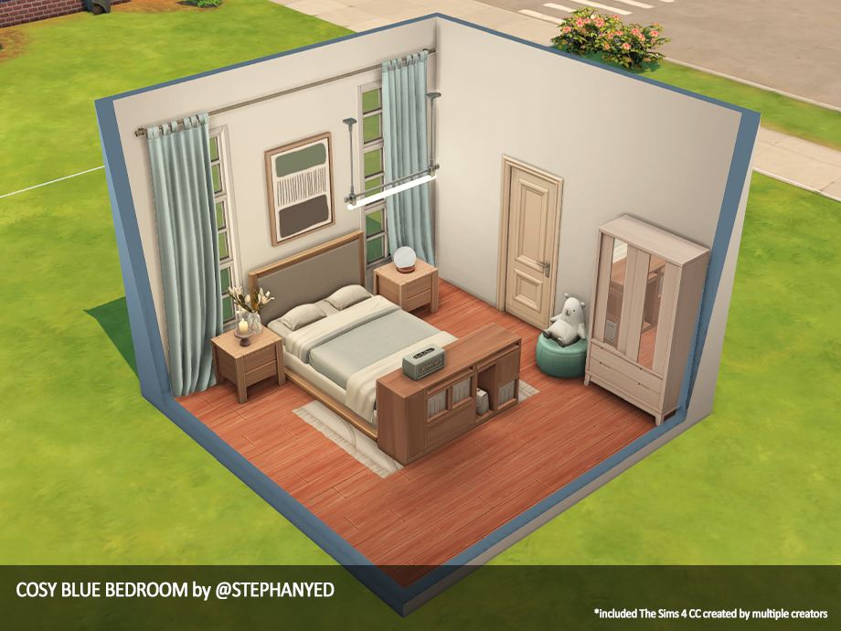 Cosy Blue Bedroom - Gallery - The Sims 4 Rooms / Lots - CurseForge