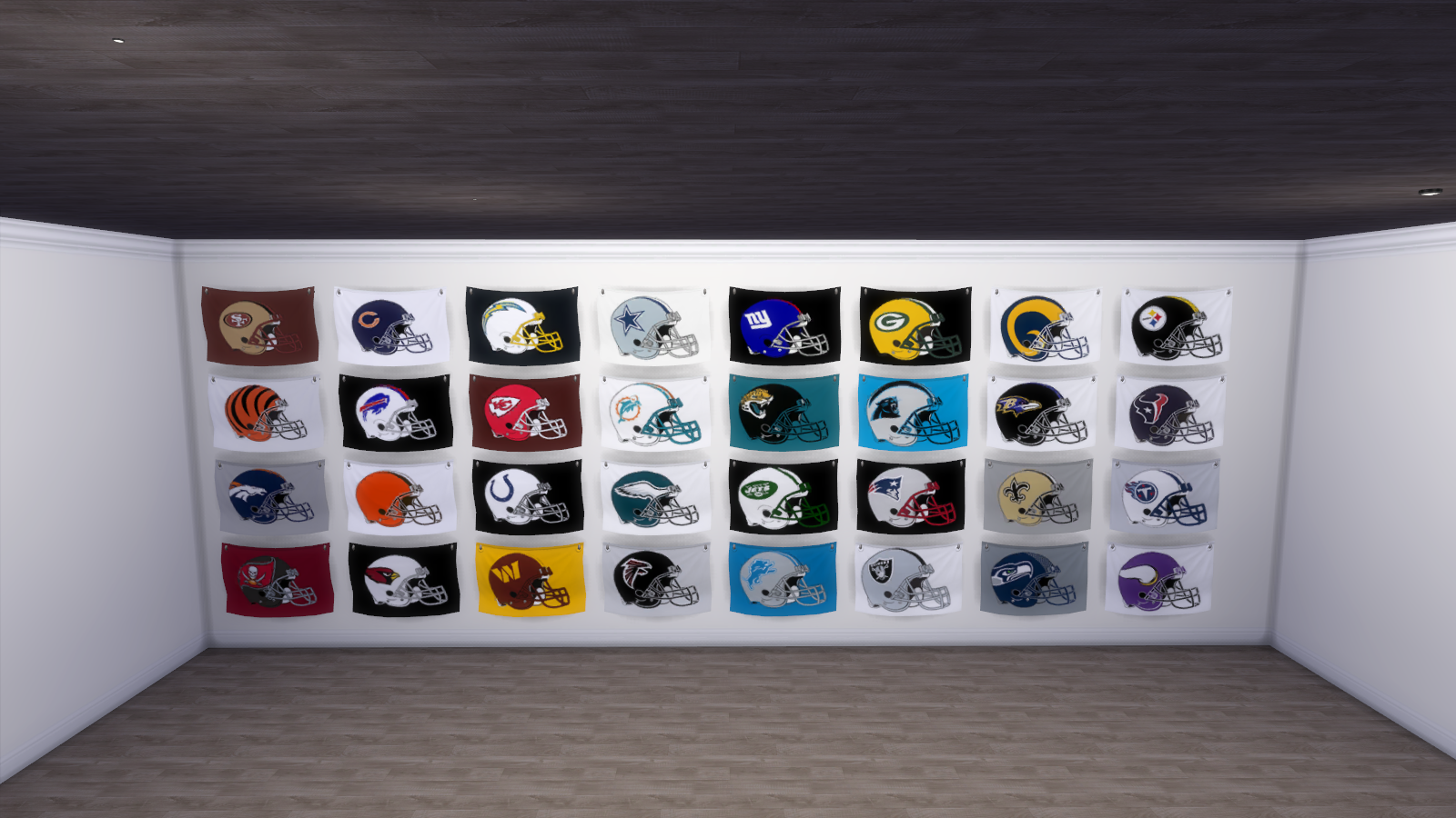 Football Team Helmet Flags - Gallery - The Sims 4 Build / Buy - CurseForge