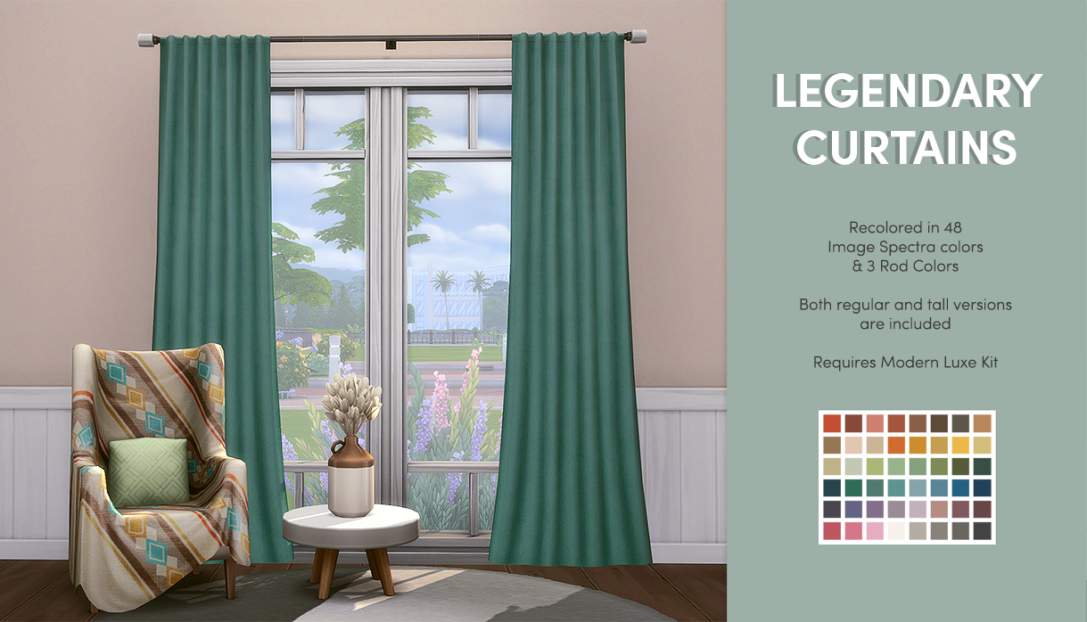 Legendary Curtain Recolors - Gallery - The Sims 4 Build / Buy - CurseForge