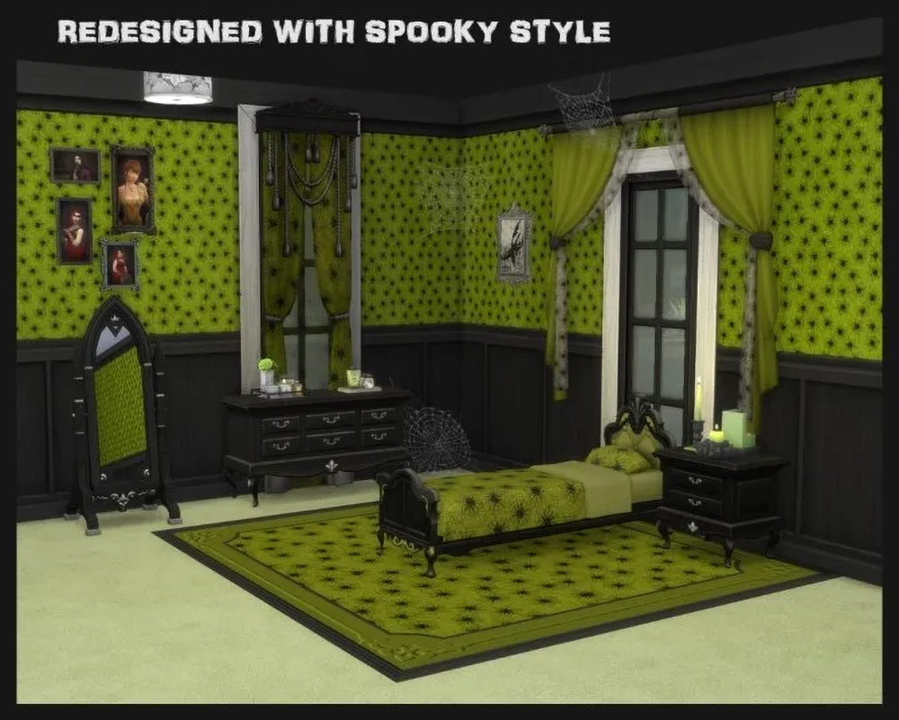 Redesigned with Spooky Style Bedroom Items - Gallery - The Sims 4 Build ...
