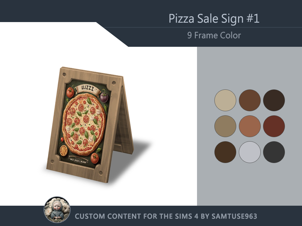 Pizza Sale Wooden Sign #1 Samtuse963 - Gallery - The Sims 4 Build / Buy ...