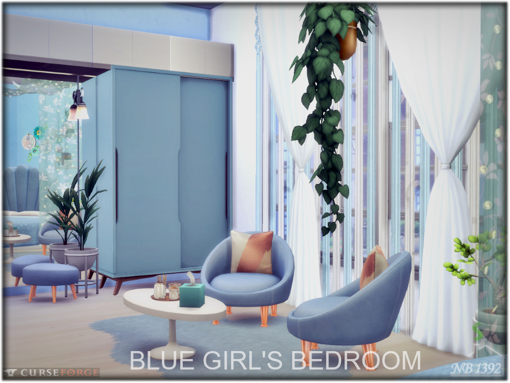 Blue Girl's Bedroom - The Sims 4 Rooms / Lots - CurseForge