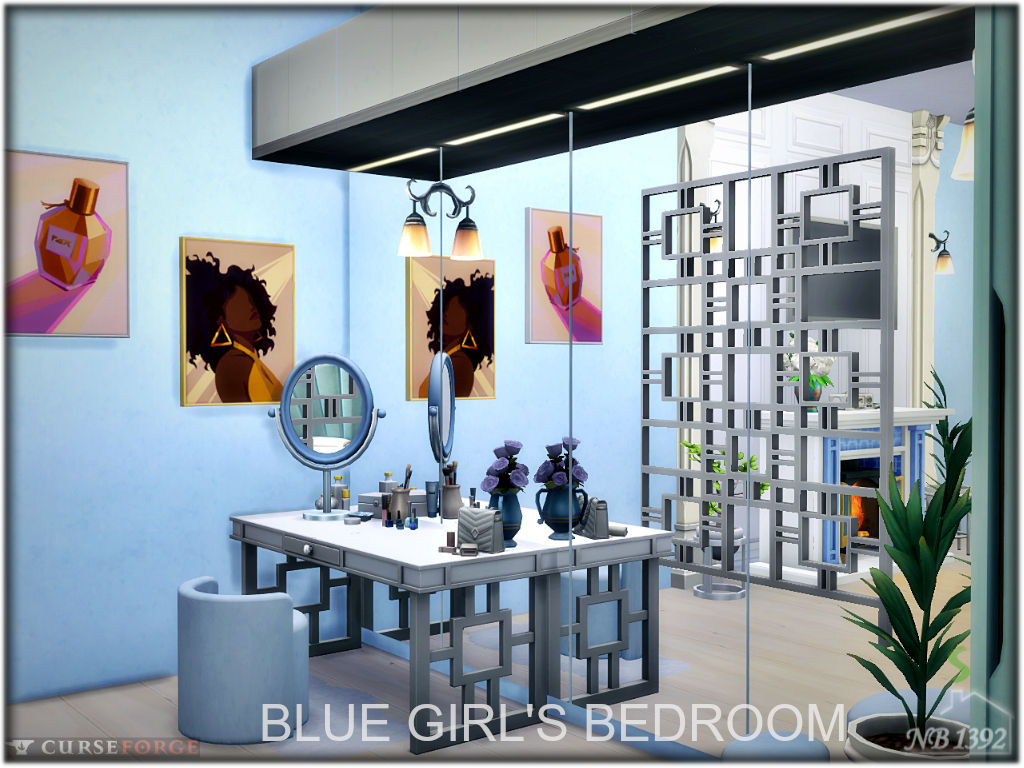 Blue Girl's Bedroom - Gallery - The Sims 4 Rooms / Lots - CurseForge