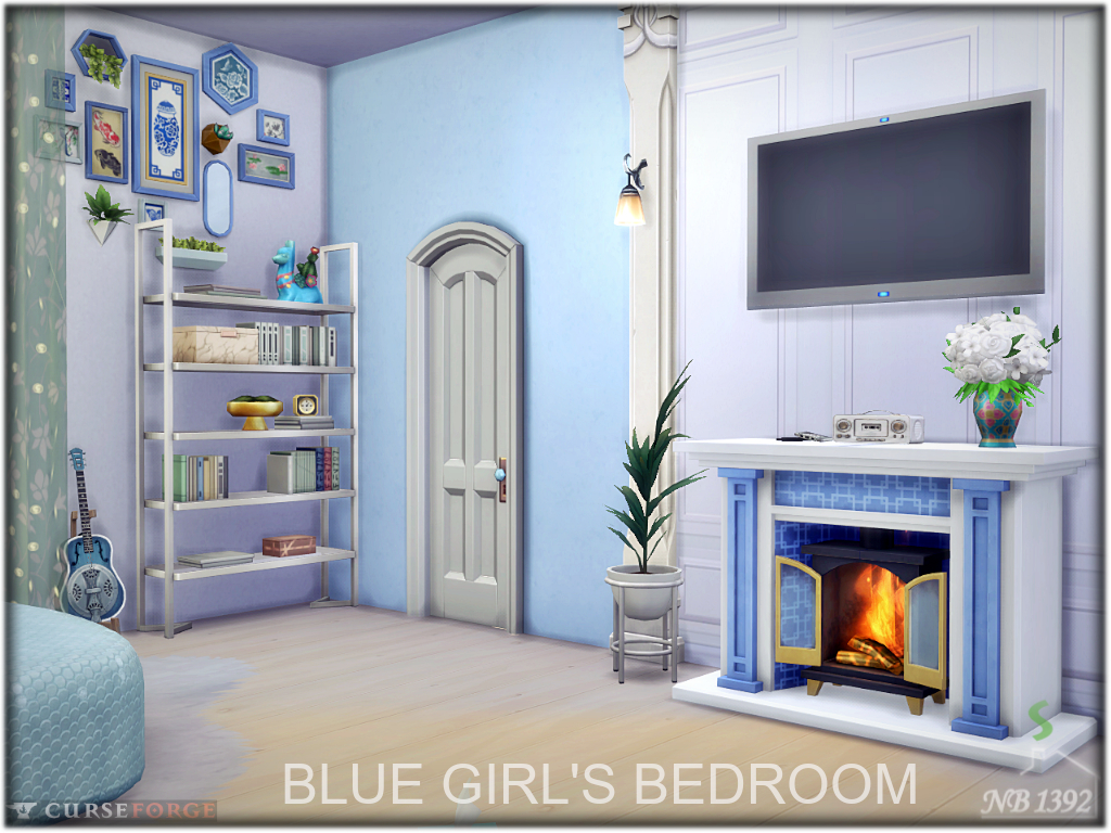 Blue Girl's Bedroom - Gallery - The Sims 4 Rooms / Lots - CurseForge