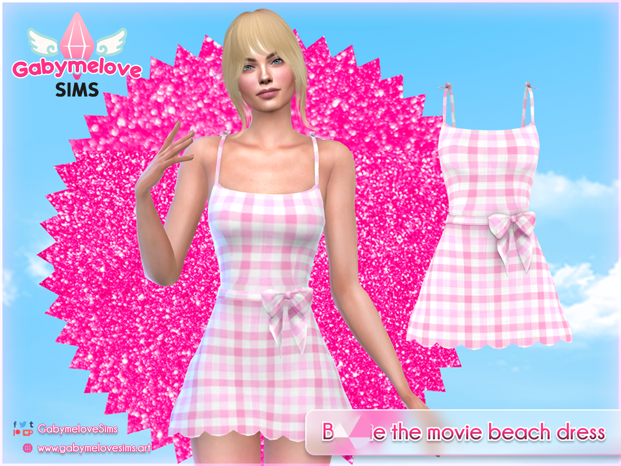 Barbie beach outfit, SET [HQ compatible] - Gallery - The Sims 4 Create ...