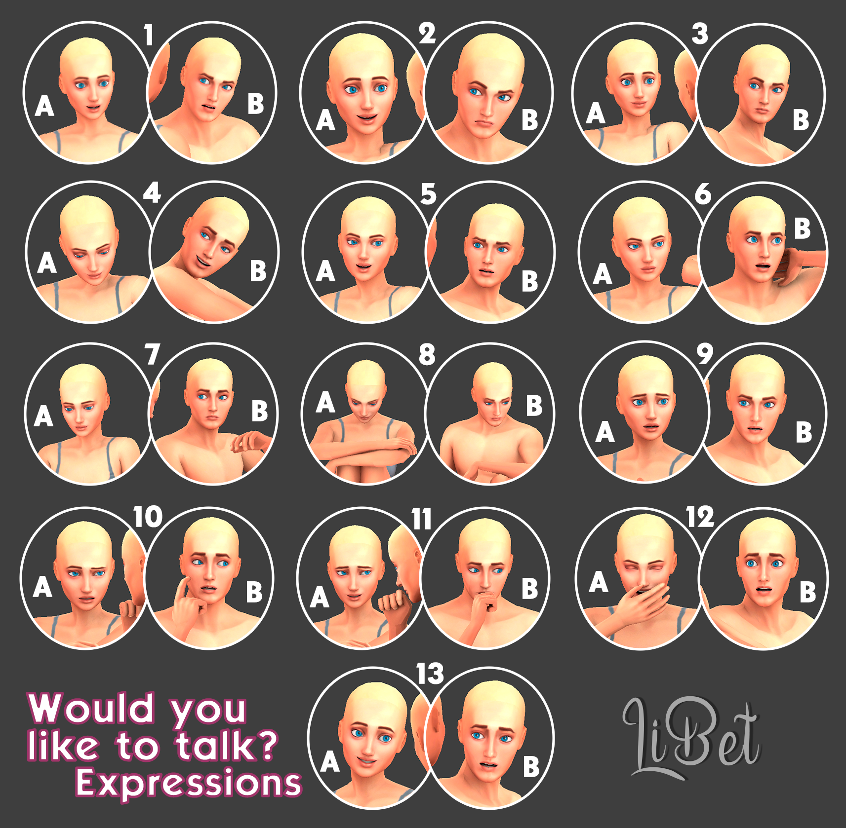 Would you like to talk? - Pose pack - Gallery - The Sims 4 Mods ...