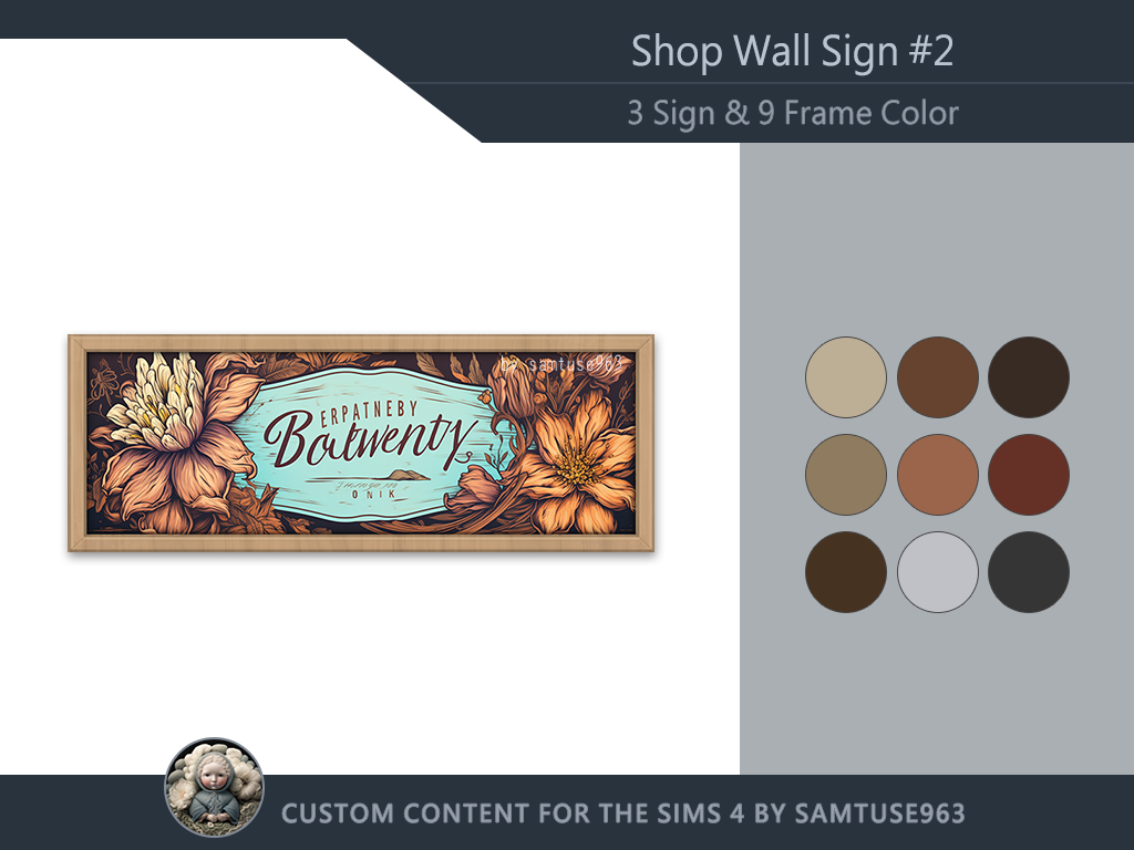 Shop Wall Sign #2 Samtuse963 - The Sims 4 Build / Buy - CurseForge