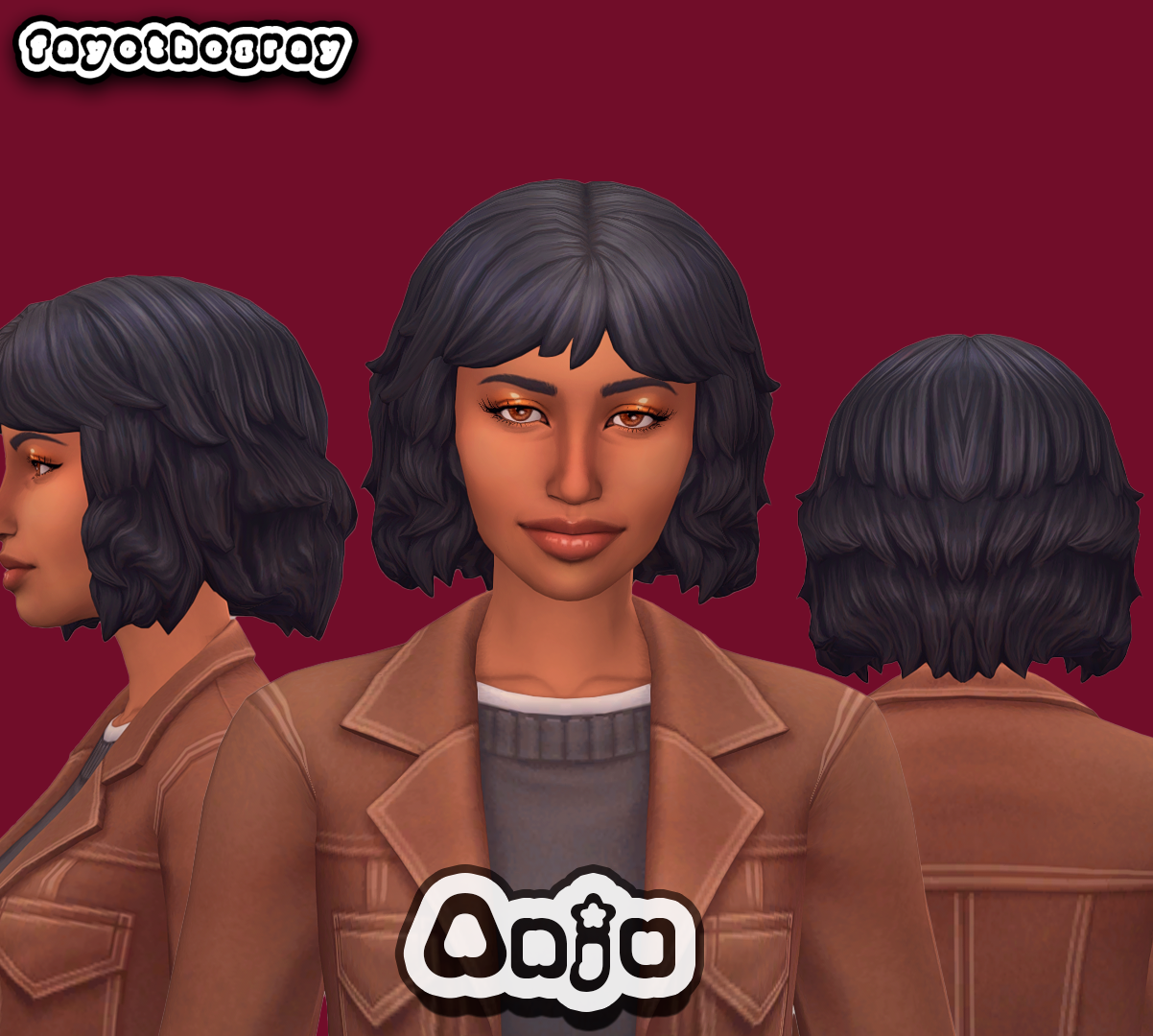 anju, maxis match hairstyle - The Sims 4 Create a Sim - CurseForge