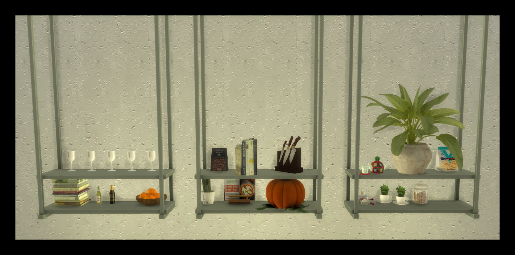 SINI Shelves with Lighting Recoloured, Emptied, and 56 Slots Added ...