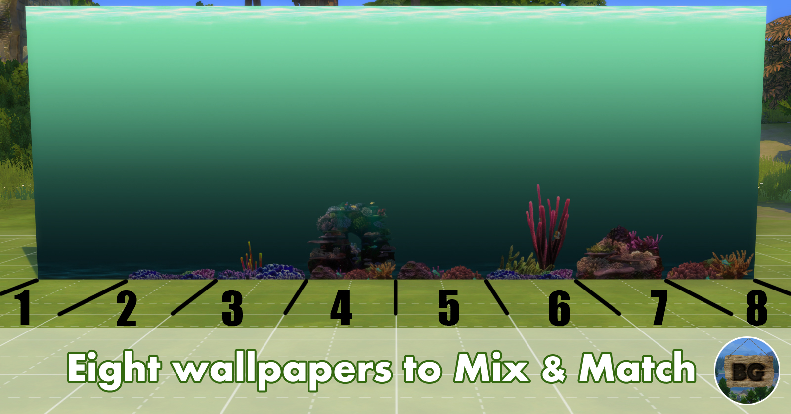 Underwater World - Combine Set Wallpaper - Gallery - The Sims 4 Build ...