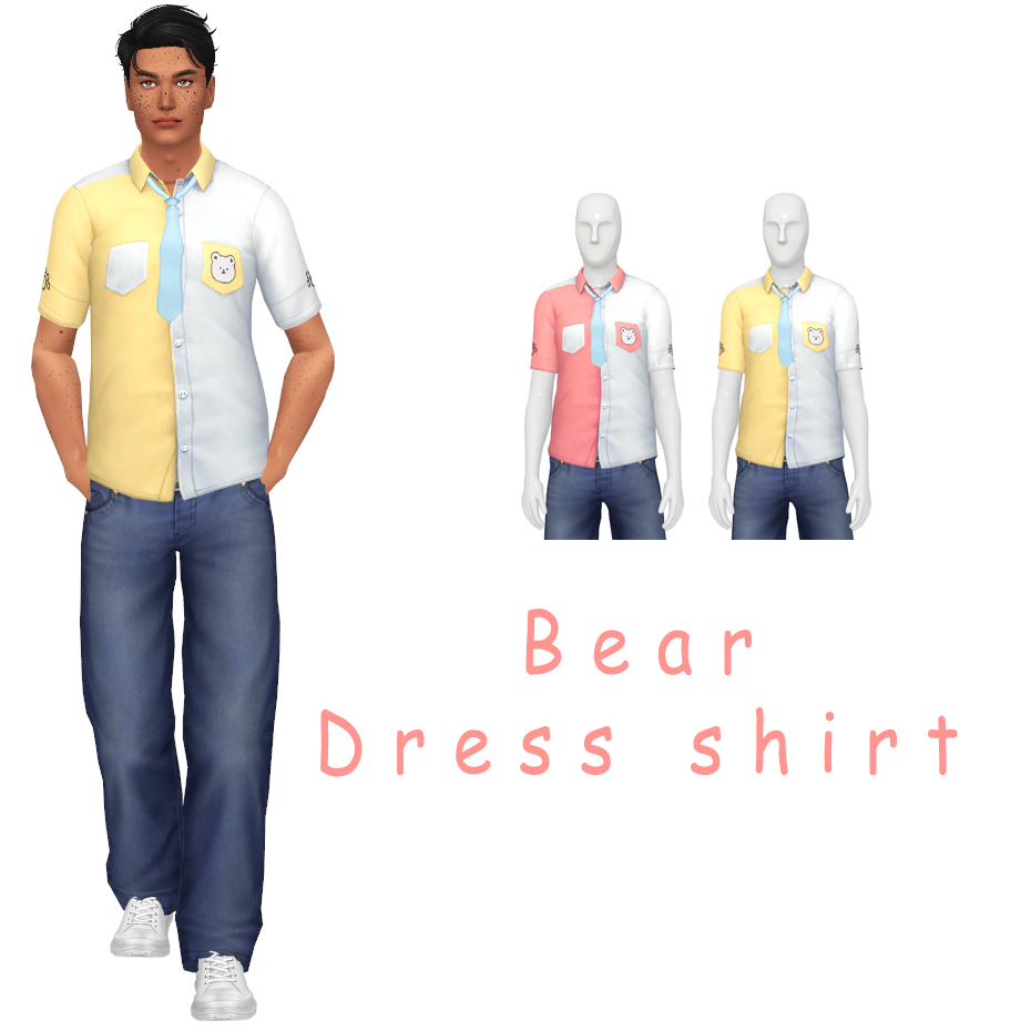 Bear Dress Shirt - Gallery - The Sims 4 Create a Sim - CurseForge