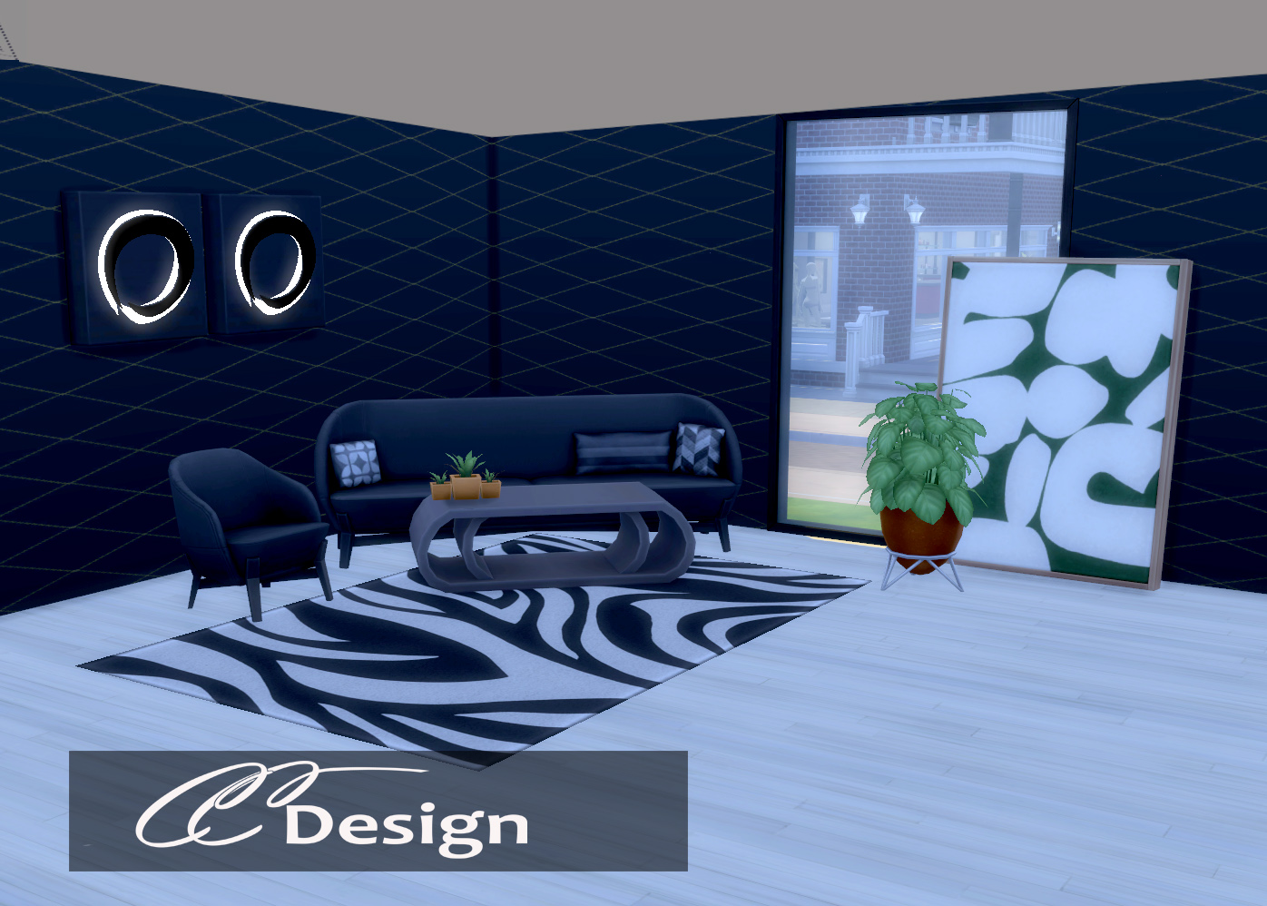 Exclusiv Wallpaper - Black Collection - Gallery - The Sims 4 Build ...