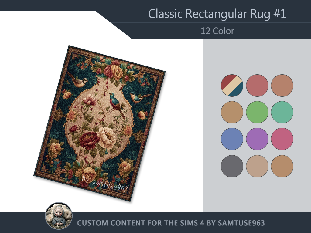 Classic Rectangular Dance Rug #1 Samtuse963 - The Sims 4 Build / Buy ...