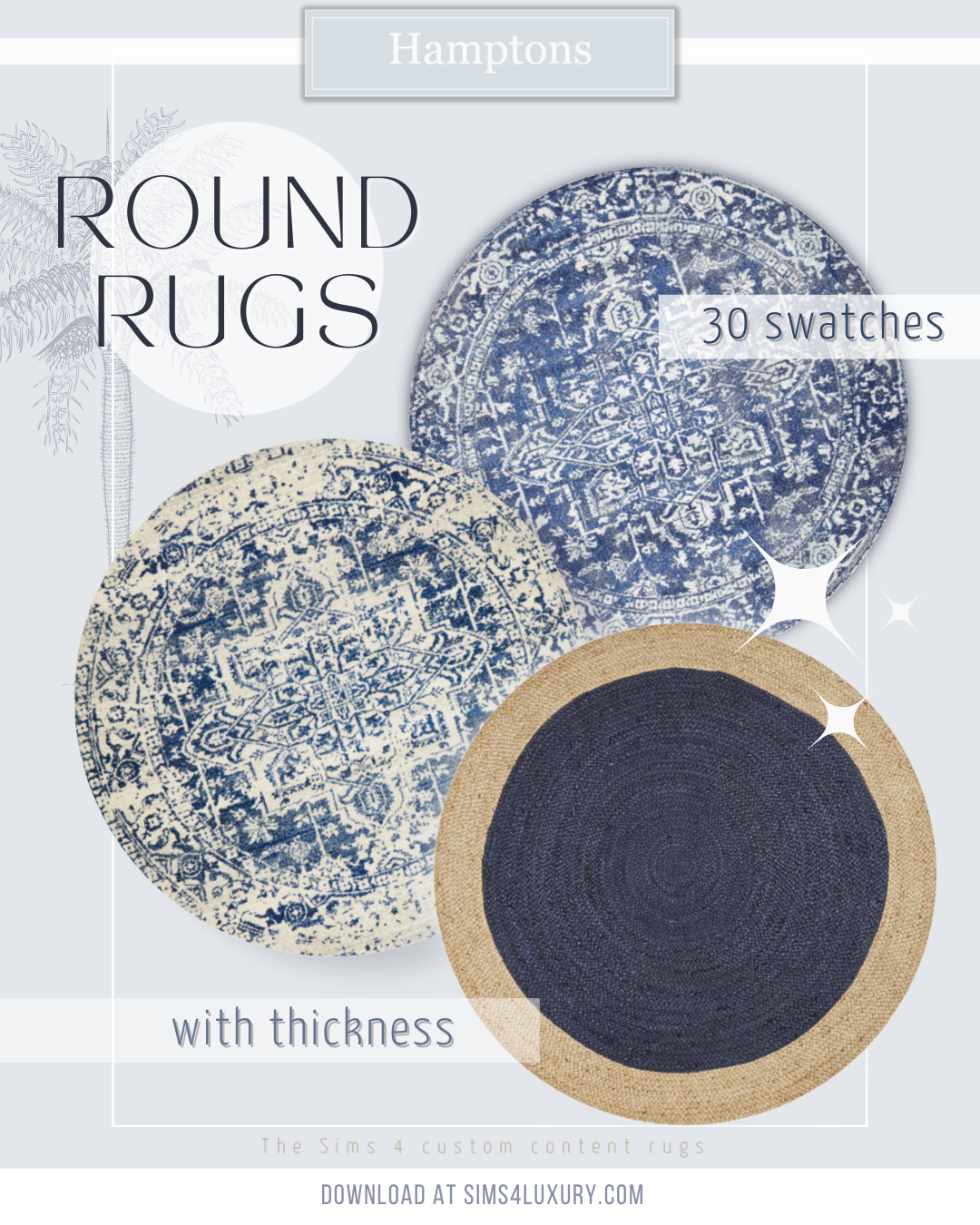 Sims4Luxury - The Hamptons - Round rugs - Gallery - The Sims 4 Build ...
