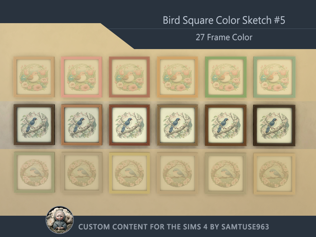 Bird Square Color Sketch #5 Samtuse963 - The Sims 4 Build / Buy ...