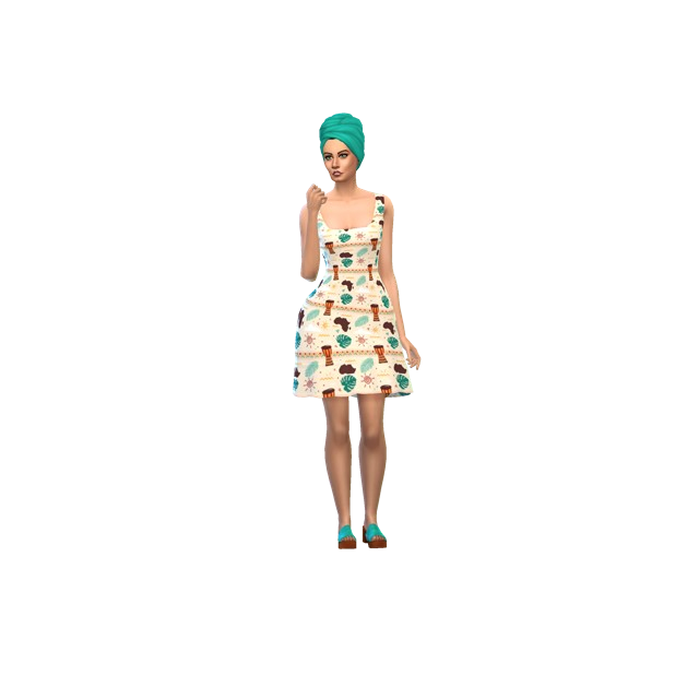 Mammy Africa S002 dress set - Gallery - The Sims 4 Create a Sim ...