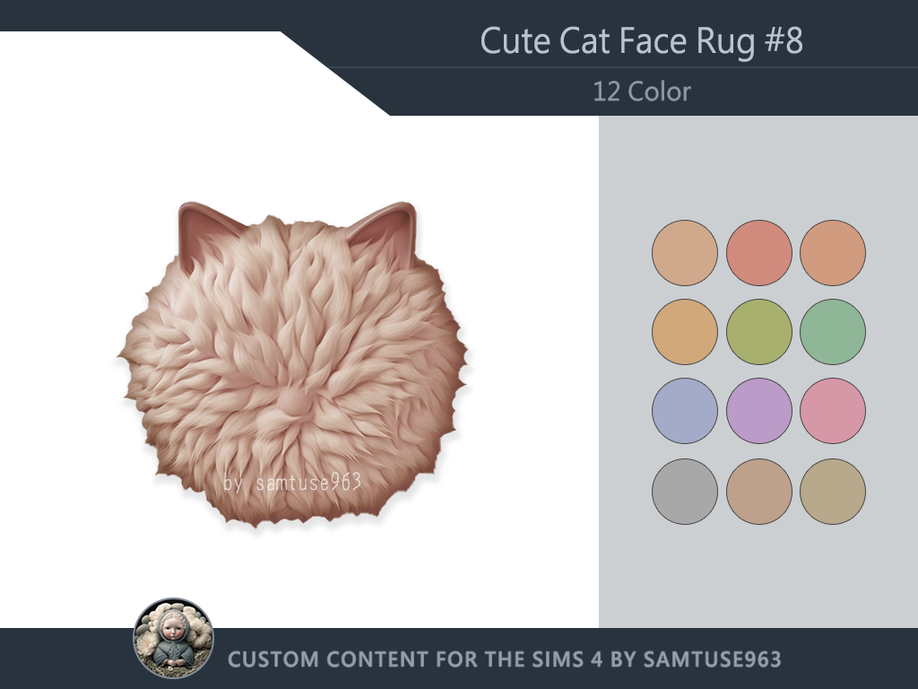 Cute Cat Face Dance Rug #8 Samtuse963 - The Sims 4 Build / Buy - CurseForge