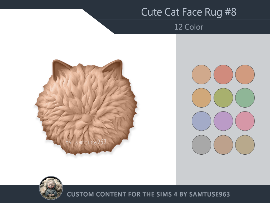 Cute Cat Face Dance Rug #8 Samtuse963 - Screenshots - The Sims 4 Build ...