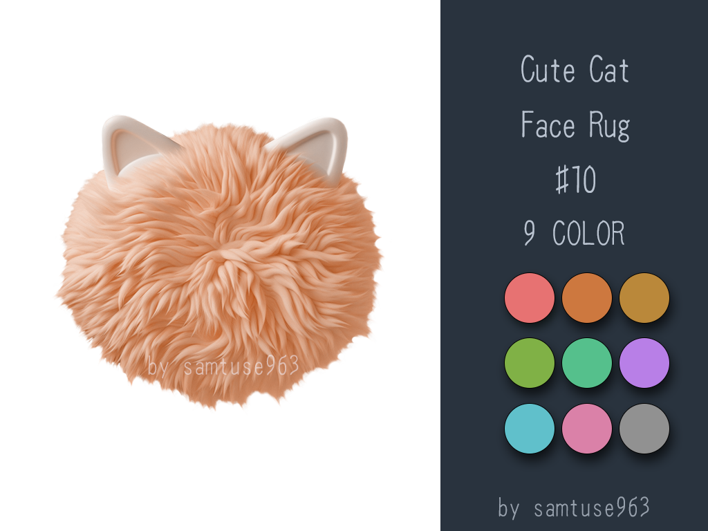 Cute Cat Face Dance Rug #10 Samtuse963 - The Sims 4 Build / Buy ...