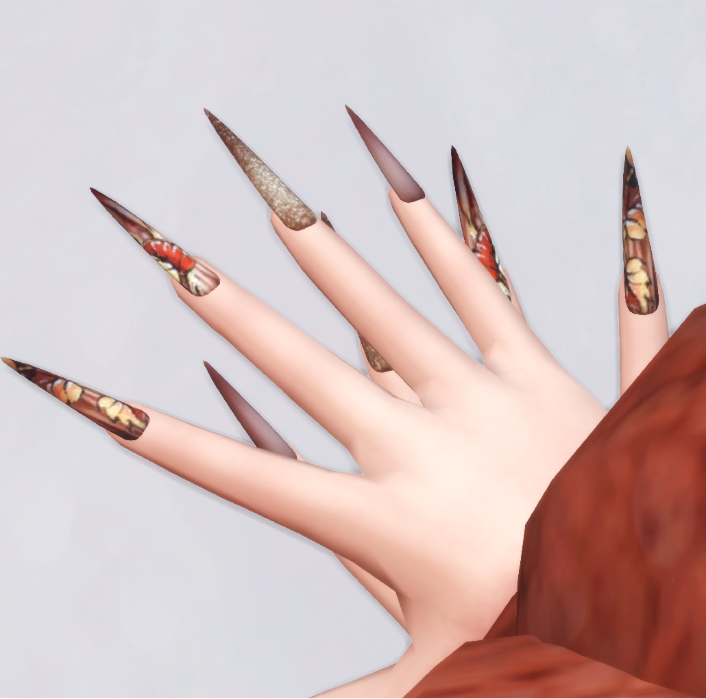 Autumn Nails Set N003 - Gallery - The Sims 4 Create a Sim - CurseForge