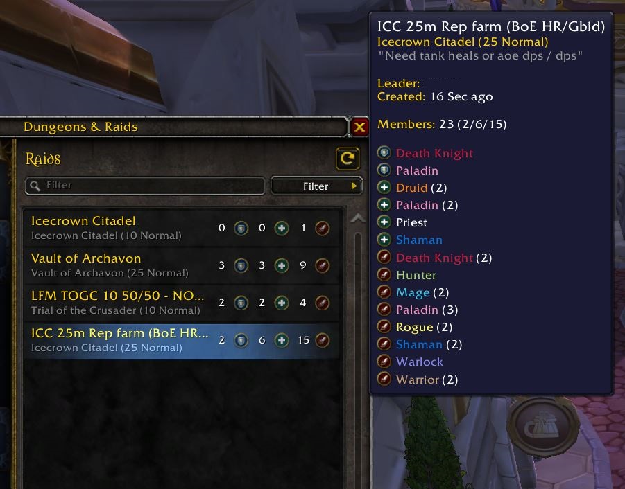 LFG Member Classes - World of Warcraft Addons - CurseForge