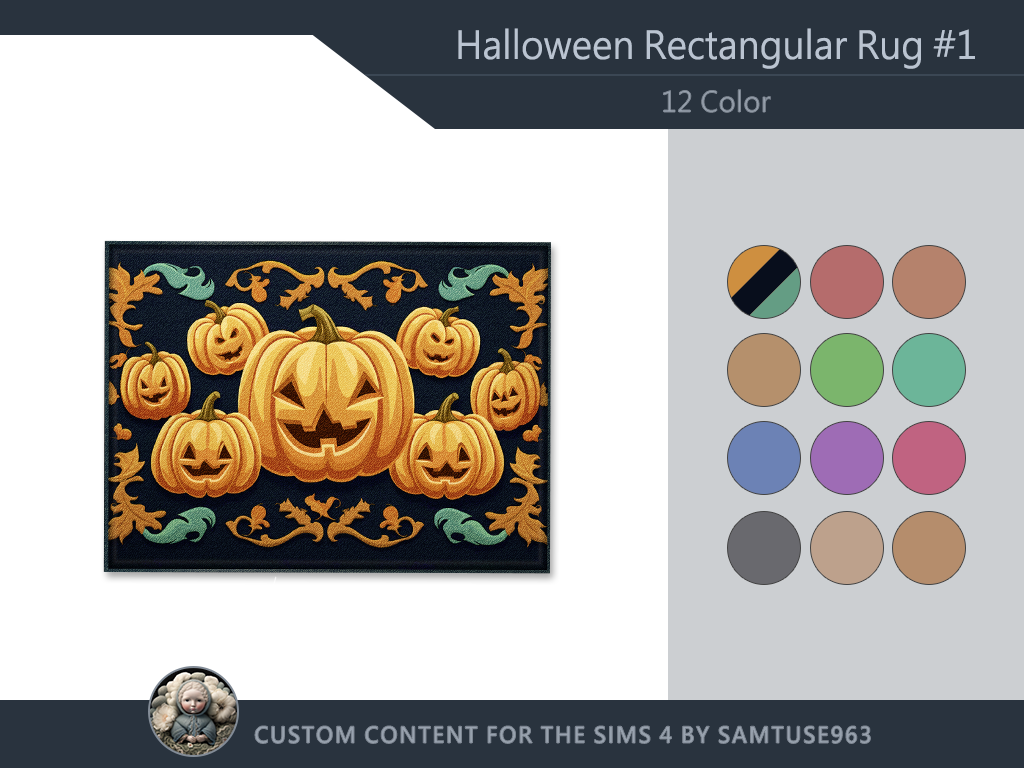 Halloween Rectangular Dance Rug #1 Samtuse963 - The Sims 4 Build / Buy ...