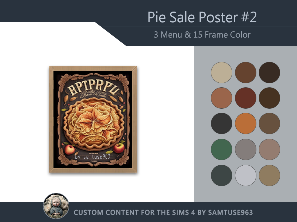 Pie Sale Poster Frame #2 Samtuse963 - The Sims 4 Build / Buy - CurseForge